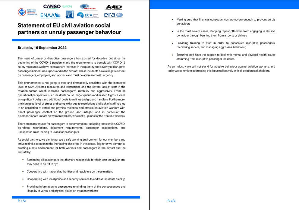 ETF: European Transport Workers' Federation | Statement of EU civil ...