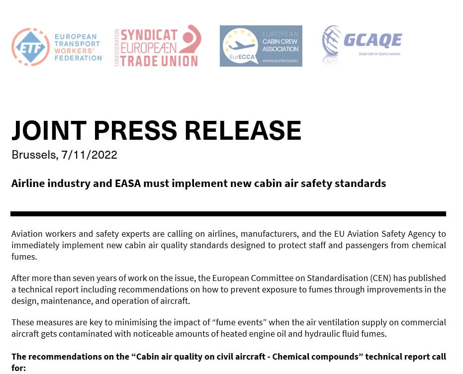 ETF: European Transport Workers' Federation | Airline industry and EASA ...
